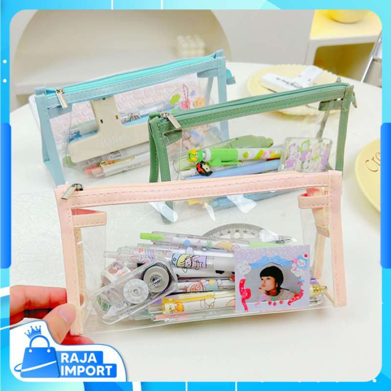 Promo Raja Import S5993 Kotak Pensil Bening / Kotak Pensil Kapasitas ...