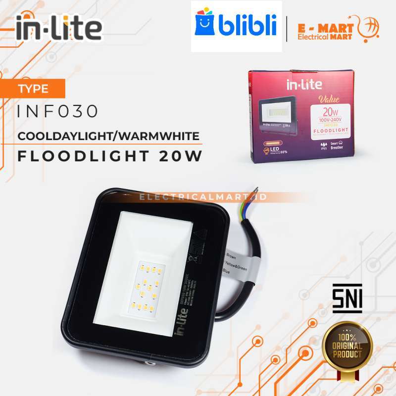 Jual Inlite Lampu Sorot Tembak 20watt In-lite Led Value Outdoor 20W 20 ...