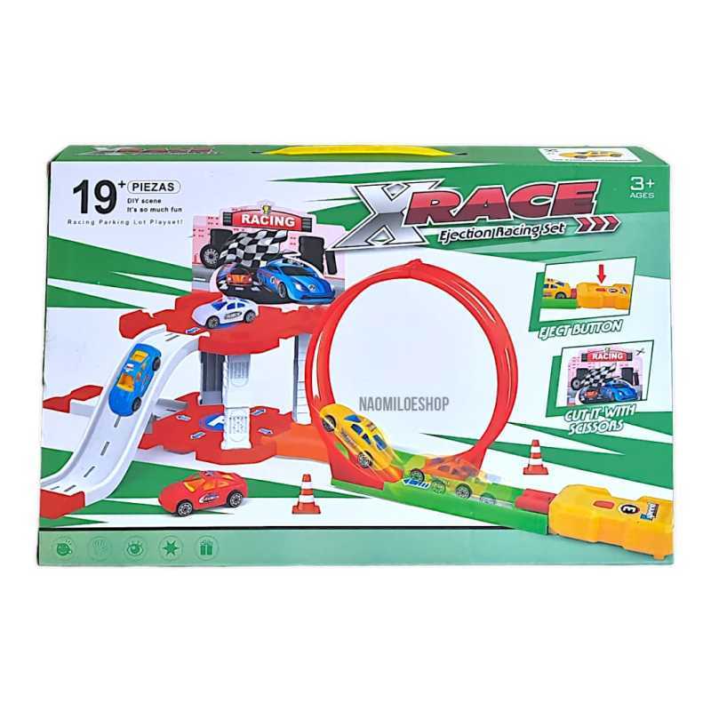 Jual Mainan Track X Race Ejection Racing Set Mainan Track Mobil Anak N ...