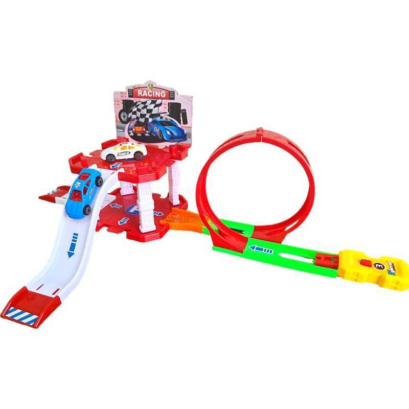 Jual Mainan Track X Race Ejection Racing Set Mainan Track Mobil Anak N ...