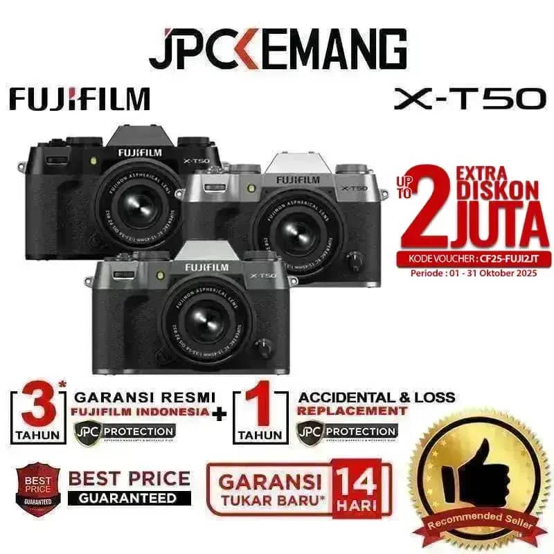 Promo Jpc Kemang Fujifilm Xt50 Kit 15-45mm Mirrorless Camera Fuji X-t50 Xt 50 Kit 15-45 Mm ...