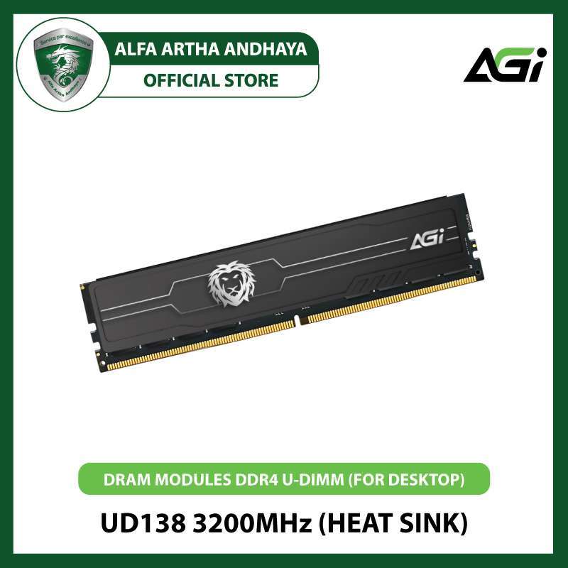 Promo Agi Memory U-dimm Ddr4 Ud138 3200mhz [heatsink] Diskon 6% Di ...
