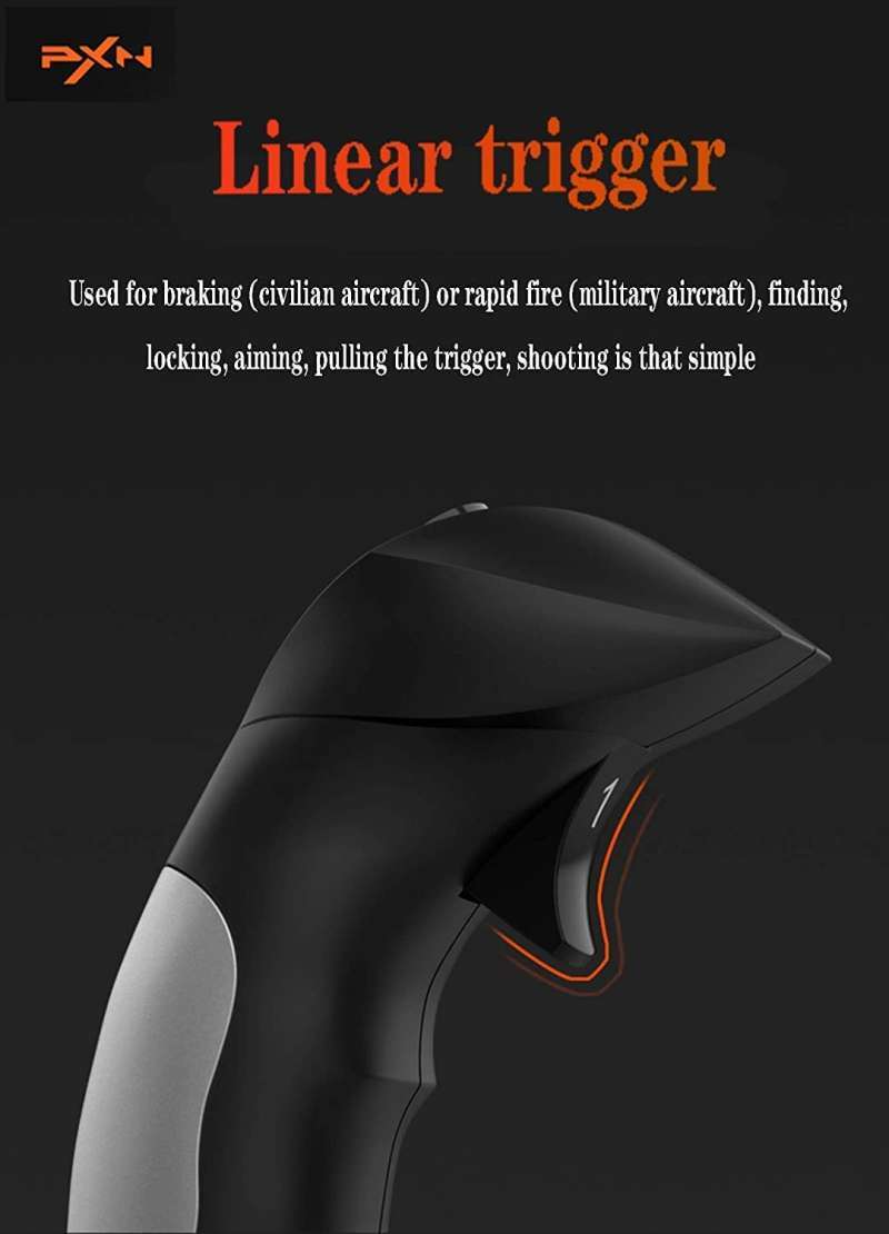 Jual Pxn F16 Wired Flight Stick Joystick Simulator Controller Vibration ...