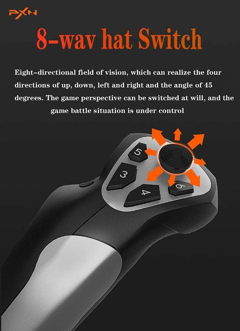 Jual Pxn F16 Wired Flight Stick Joystick Simulator Controller Vibration ...