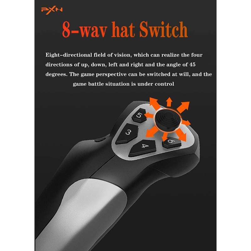 Jual Pxn F16 Wired Flight Stick Joystick Simulator Controller Vibration ...