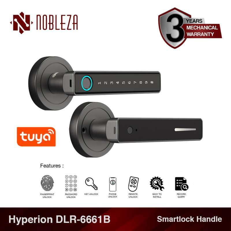 Jual Nobleza Hyperion Rossete Smartlock Digital Handle Lock Smart Home ...