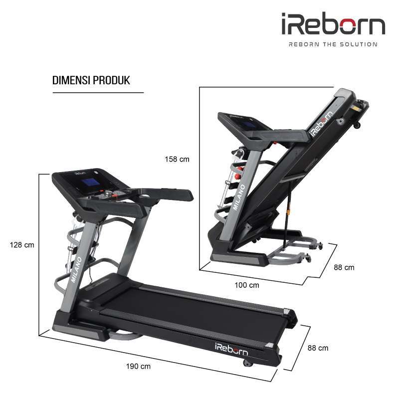 Promo Treadmill Elektrik Ireborn Milano Alat Fitness (jabodetabek ...