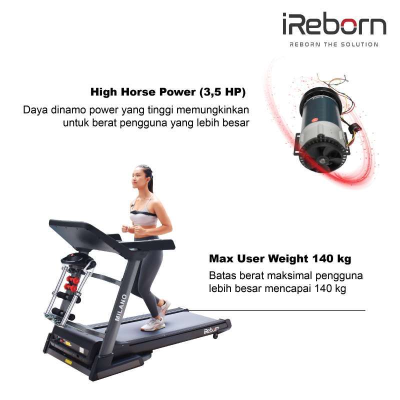 Promo Treadmill Elektrik Ireborn Milano Alat Fitness (jabodetabek ...