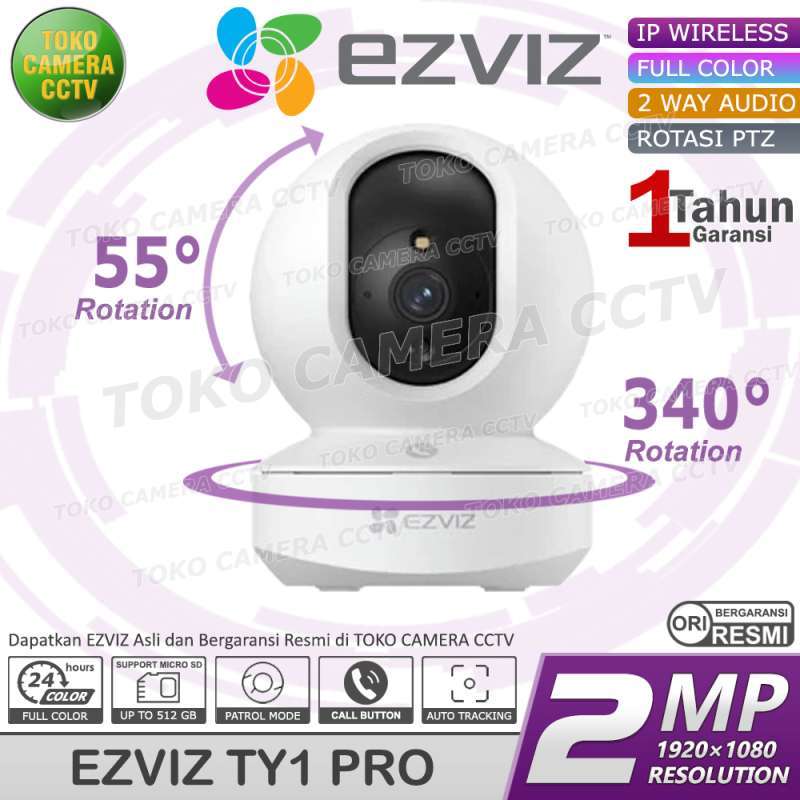 Jual Cctv Wifi Indoor Ptz 360 Ezviz Ty1 Pro 2mp Kamera Cctv Pintar ...