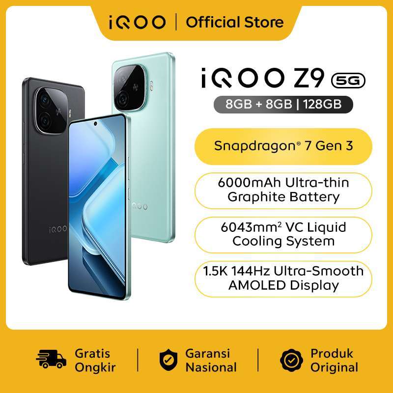 Promo Vivo Iqoo Z9 5g (8/128) Snapdragon 7 Gen 3, 6000 Mah, 144hz ...