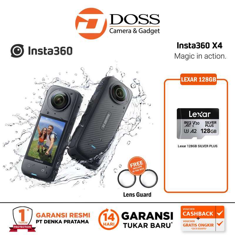 Jual Insta360 X4 Action Camera 8k Insta 360 One X4 Action Cam - +lexar ...