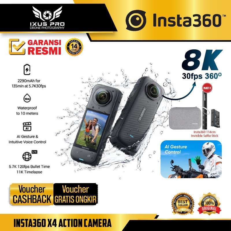Jual Insta360 X4 Action Camera 8k Insta 360 One X4 Action Cam Di Seller Ixuspro Official Store ...