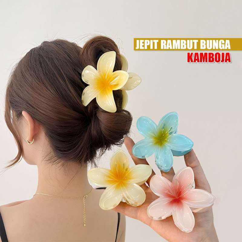 Jual Jepitan Rambut Bunga Kamboja 🏷️ Model Premium Original Terbaru ...