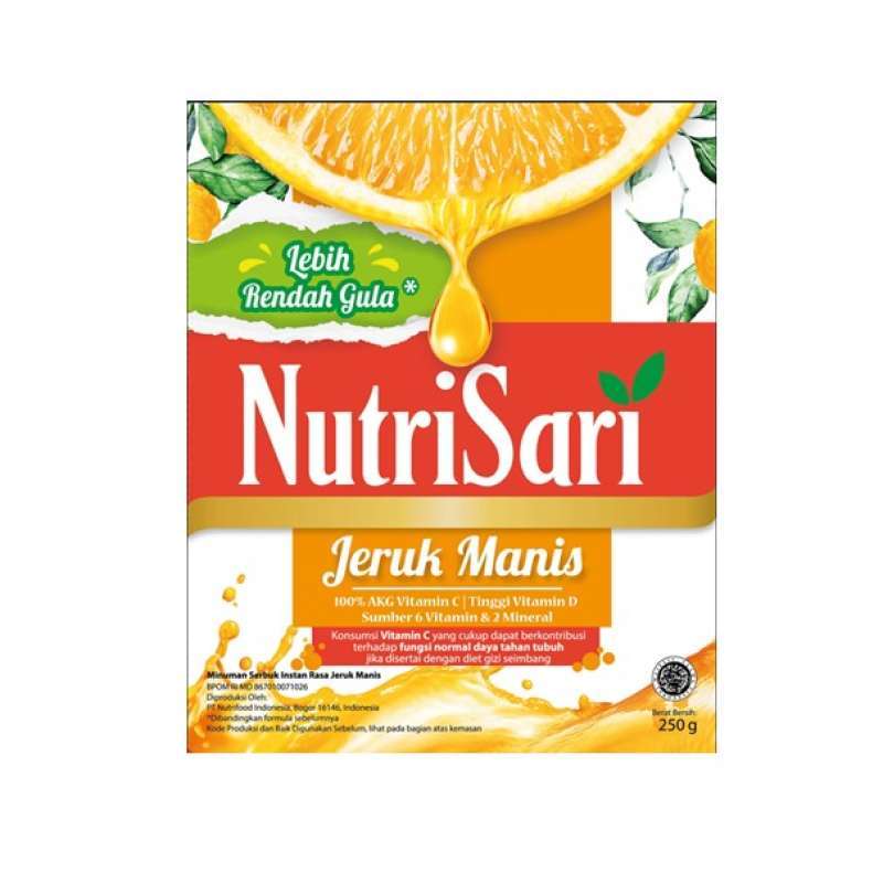 Jual Harga Spesial - Nutrisari Jeruk Manis 250gr - Kemasan Refill Di ...