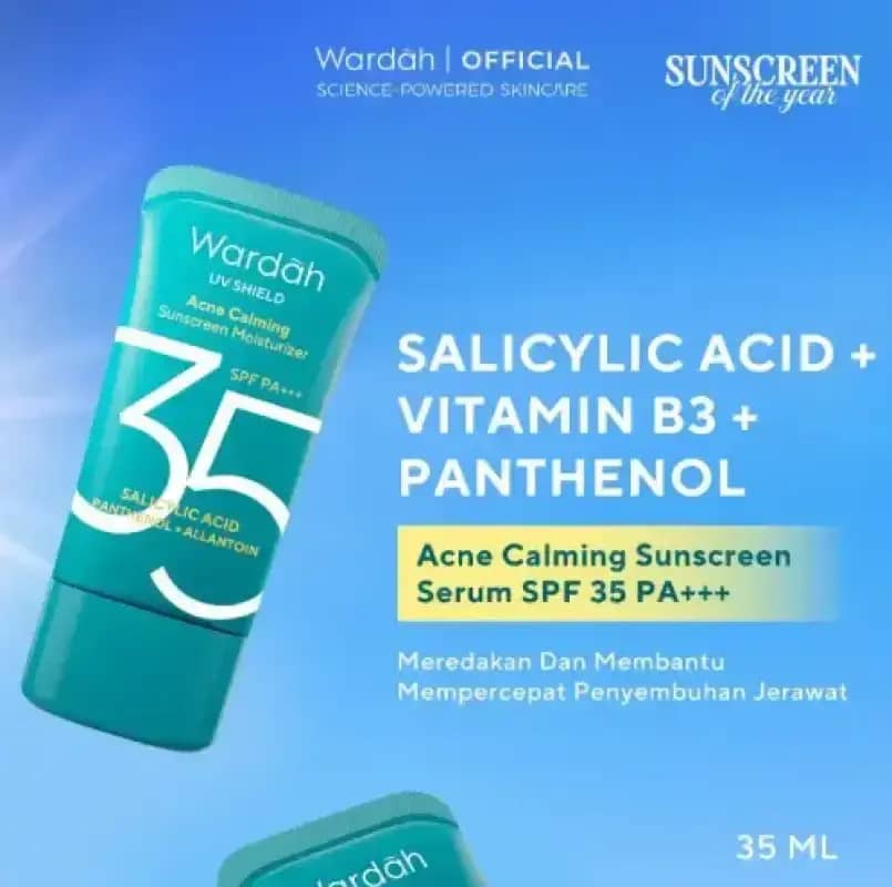 Promo New! Wardah Uv Shield Acne Calming Sunscreen Moisturizer Spf 35 ...