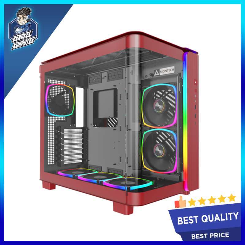 Jual Casing Pc Montech King 95 Pro Include 6 Fan Argb - Red Di Seller ...