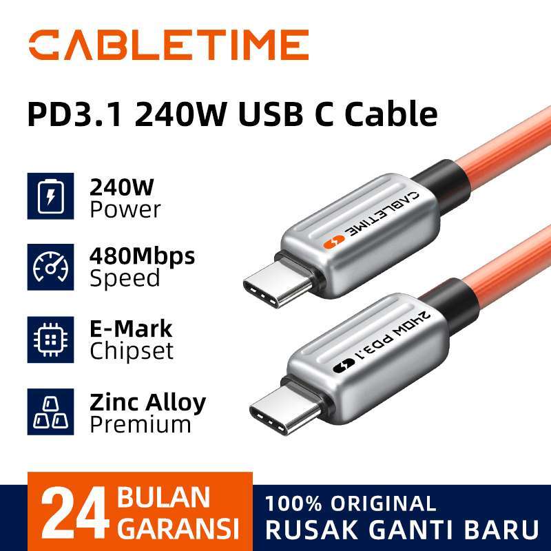 Jual Kabel Usb Type-c Pd 3.1 240w 5a Ultra Fast Charging Exclusive Series - Orange 1m Di Seller ...