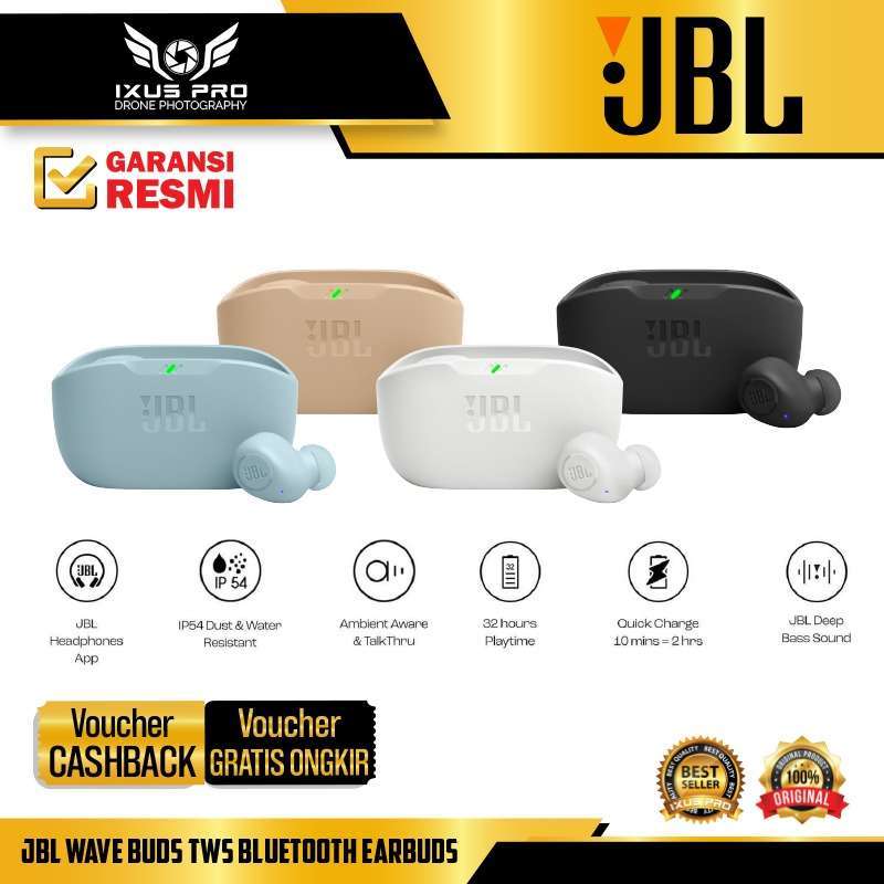 Promo Jbl Wave Buds Tws True Wireless Bluetooth Earbuds Earphone Diskon ...