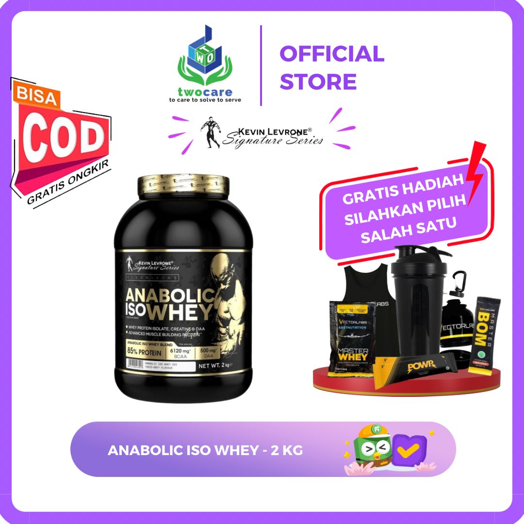 Jual Kevin Levrone Anabolic Iso Whey Protein Isolate 2kg 4.4 Lbs Whey ...
