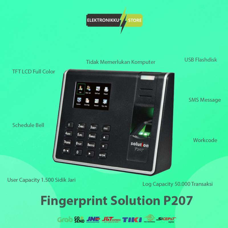 Promo Fingerprint Solution P207 | Mesin Alat Absen Absensi Sidik Jari Diskon 28% di Seller ...