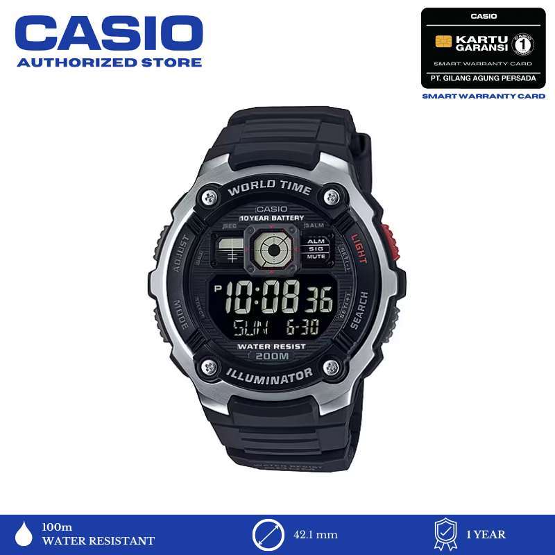 Promo Casio Jam Tangan Pria [ae-2000w-1bvdf/original] Diskon 40% Di Seller Casio Authorized ...