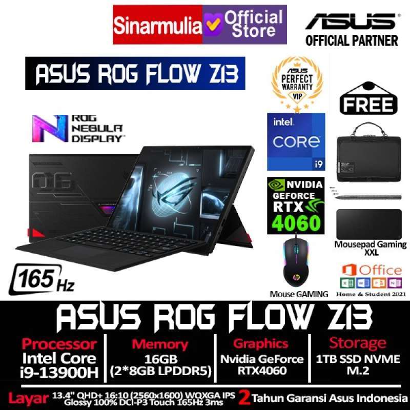 Promo Asus Rog Flow Z13 Gz301vv I9-13900h Rtx4060 1tb Ssd 16gb 165hz ...
