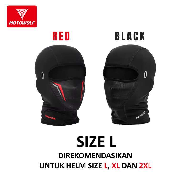 Promo Balaclava Helm Motowolf Masker Balaclava Premium Ice Silk Coolmax ...