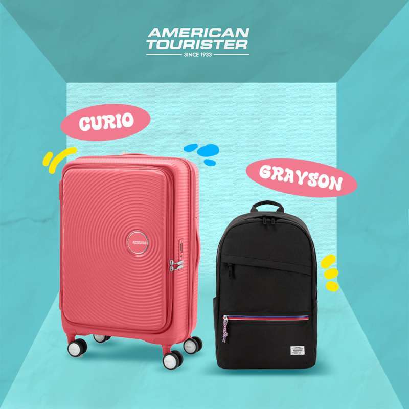 Promo American Tourister Back To School Set Bundle Curio Medium Coral ...