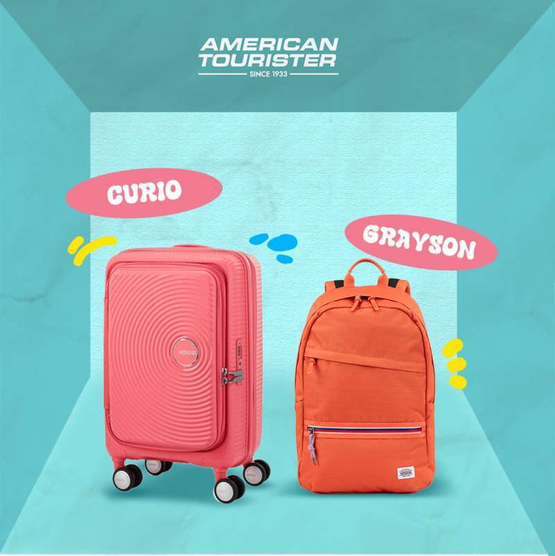 Jual American Tourister Back To School Set Bundle Curio Cabin Coral ...
