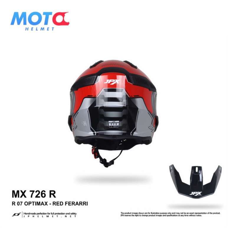 Jual Helm Jpx Full Face Mx-726r - R07 Optimax - Red Ferrari Gloss L Di ...