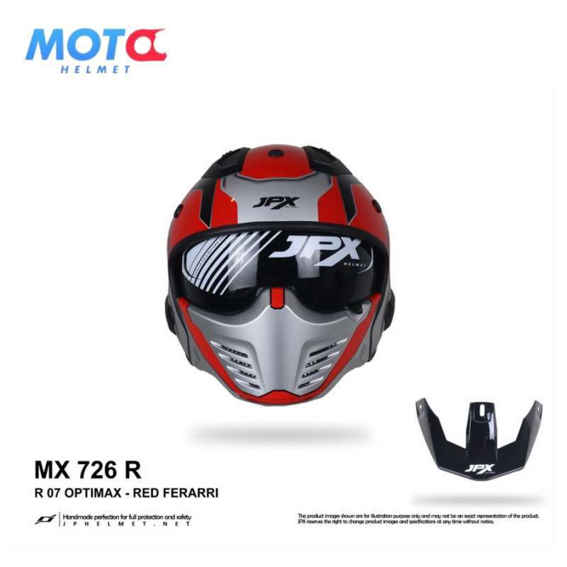 Jual Helm Jpx Full Face Mx-726r - R07 Optimax - Red Ferrari Gloss L Di ...