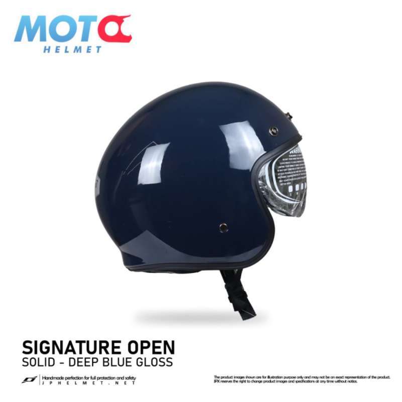 Jual Helm Half Face Jp Signature Open - Solid - Black Metallic Xl Di ...