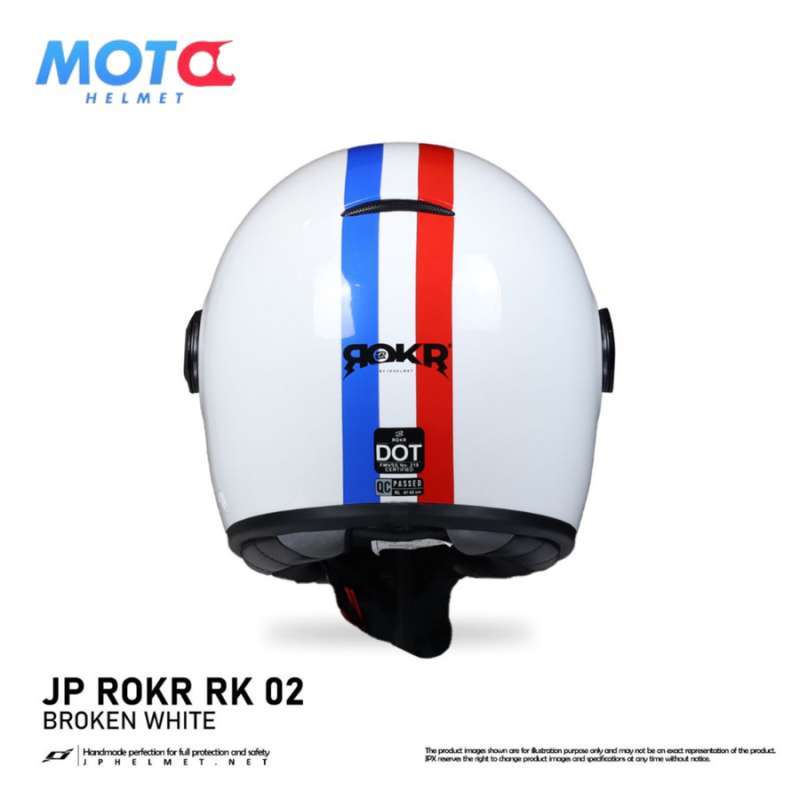 Jual Helm Fullface Retro Jp Rokr - Rk 02 - L Broken White Gloss Di ...