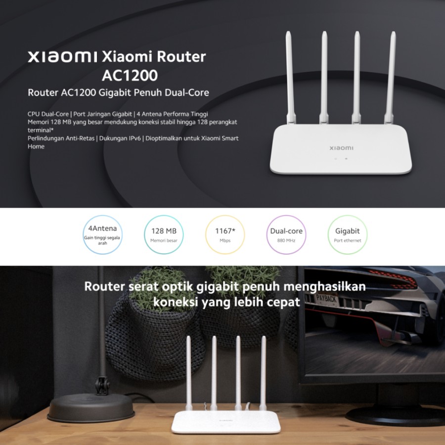 Promo Xiaomi Mi Router Ac1200 Dual-core Full Gigabit 100mbps Diskon 5% Di Seller Blibli Video ...