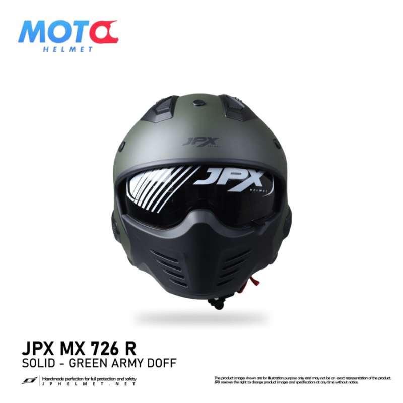 Jual Helm Jpx Full Face Mx-726r New Solid - Green Army Doff Di Seller Motohelmet - Dadap, Kab ...