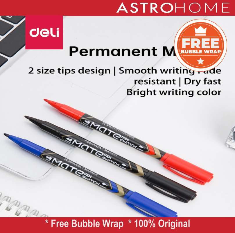 Promo Deli Mate Double Tips Eu10420 Hitam Eu10430 Biru Eu10440 Merah ...
