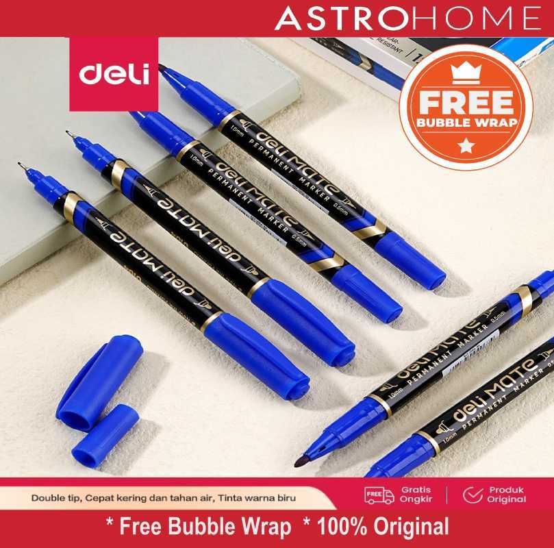 Promo Deli Mate Double Tips Eu10420 Hitam Eu10430 Biru Eu10440 Merah ...