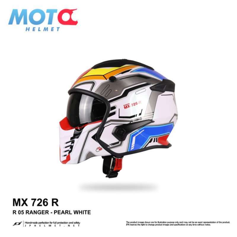 Jual Helm Jpx Full Face Mx-726r - R05 Ranger - Xl Pearl White Di Seller ...