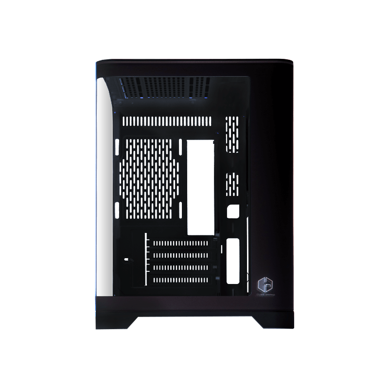 Jual Casing Cube Gaming Curvar Black - Matx Gaming Case - Front Curve ...