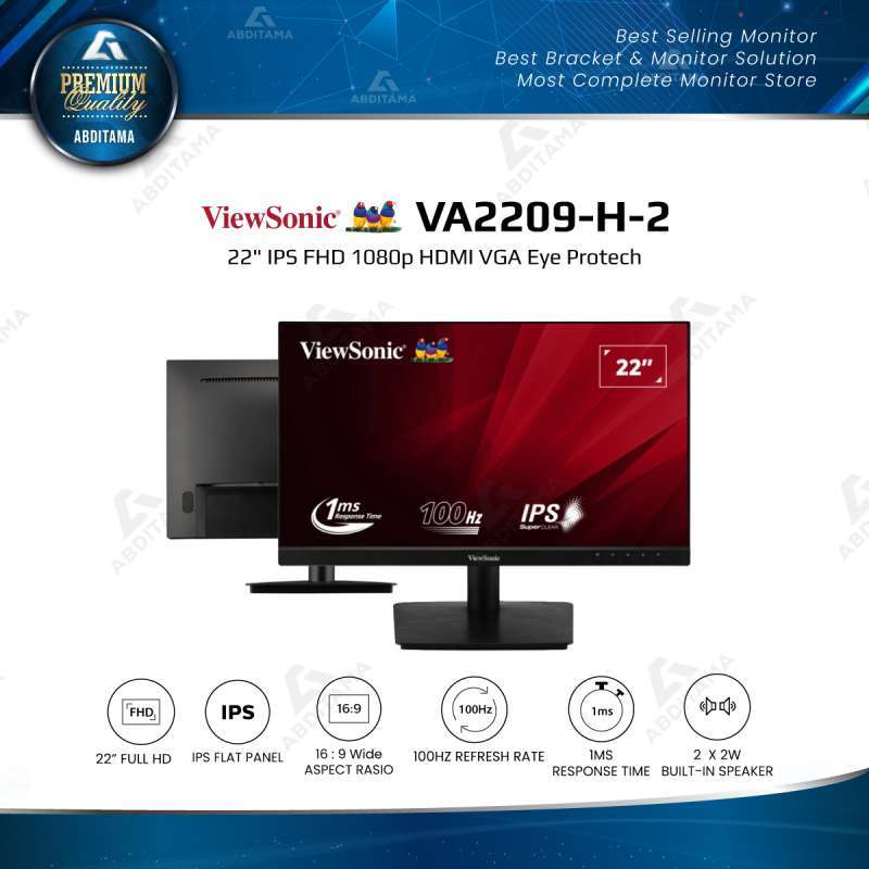 Jual Monitor Led Viewsonic Va2209-h-2 22 Ips 1080p Fhd 100hz Vga Hdmi ...