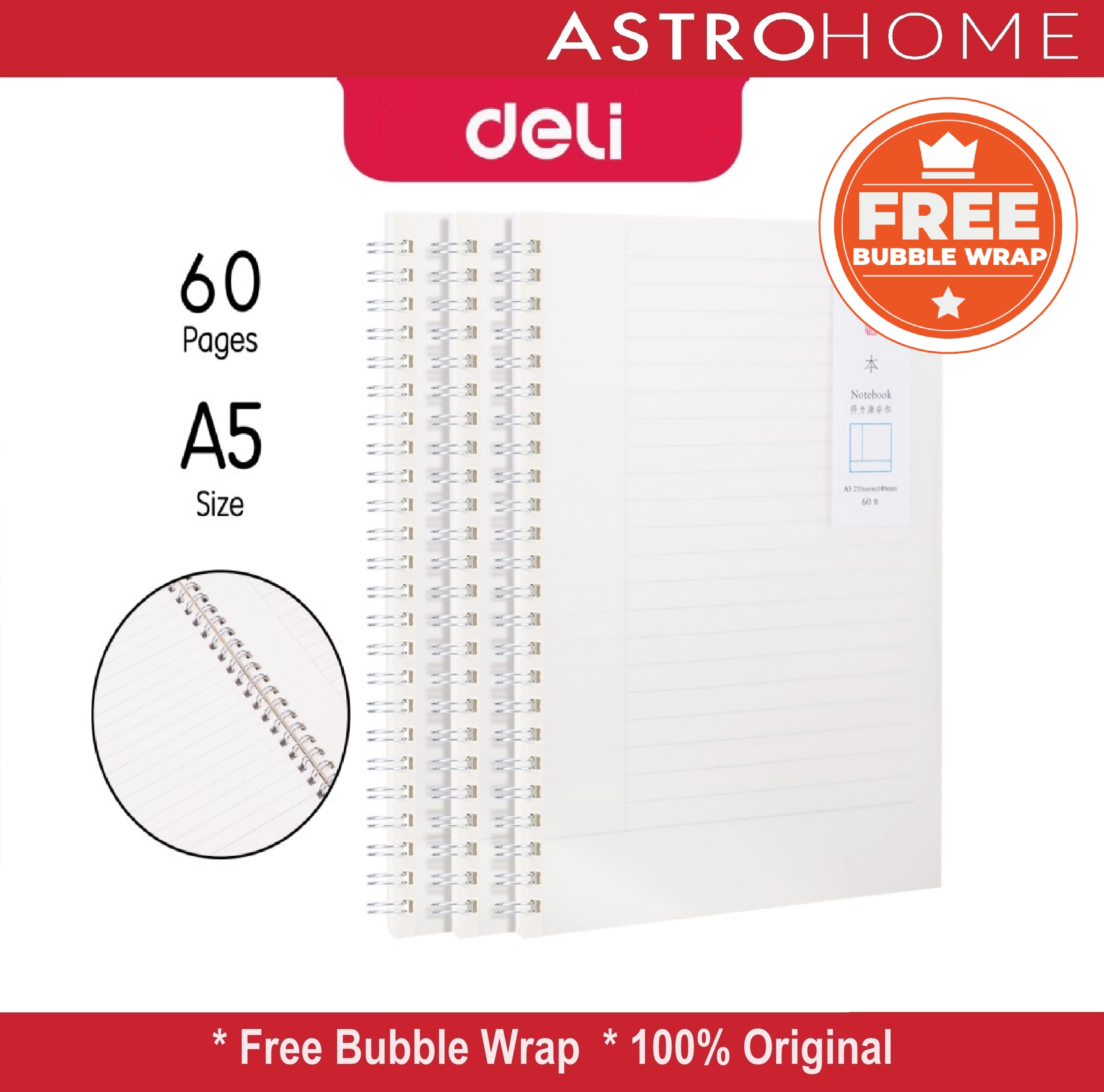 Jual Deli Lpa560 Spiral Notebook Buku Catatan Tulis Sekolah Spiral ...