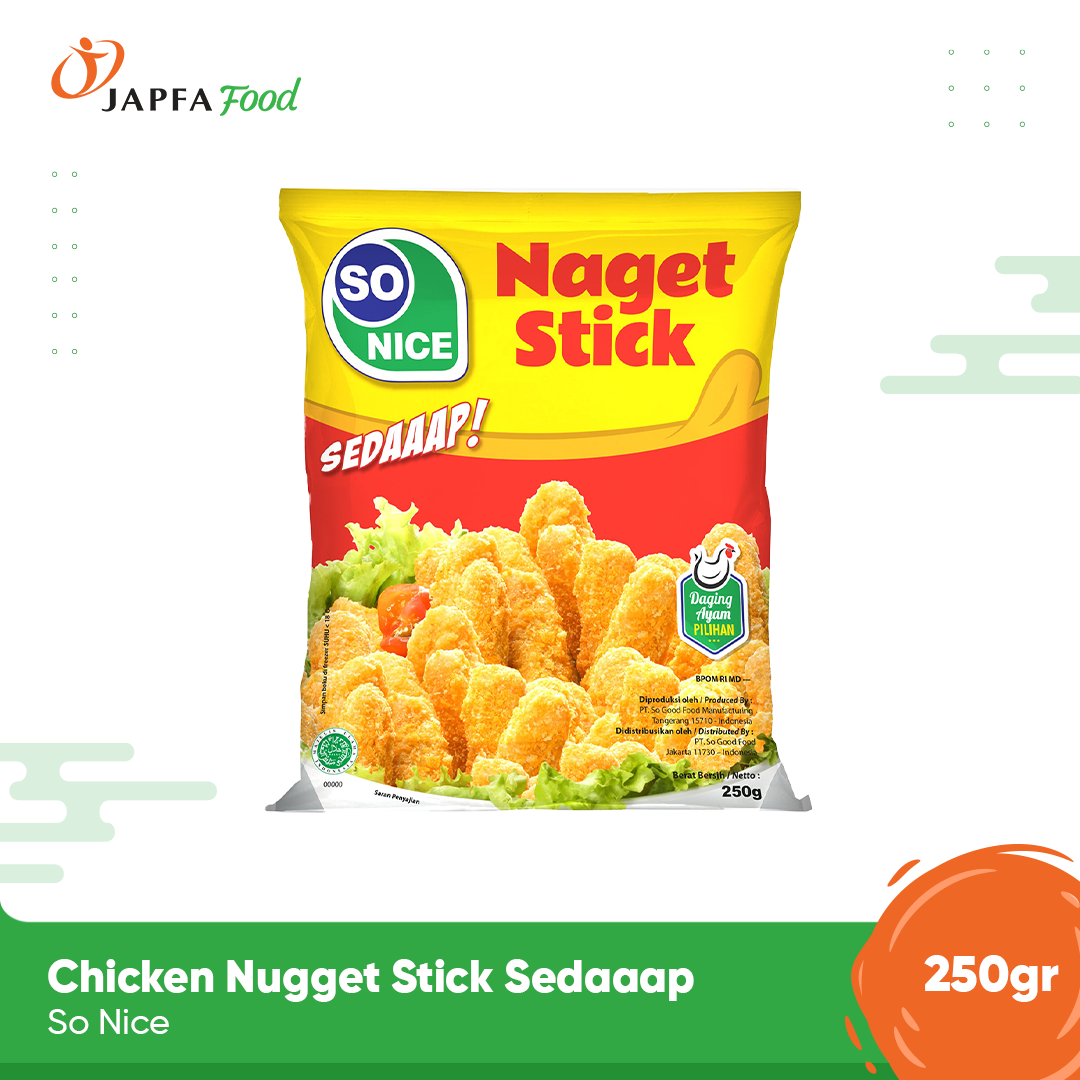 Promo So Nice Chicken Nugget Stick Sedaaap 250gr Halal Diskon 26% Di Seller Japfa Food Serpong ...