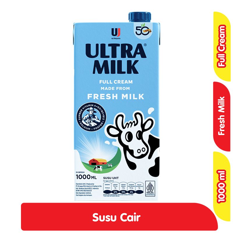 Jual Ultra Milk Susu Uht Full Cream 1 L Di Seller Alfamart Official Store - Alfamart Dr ...