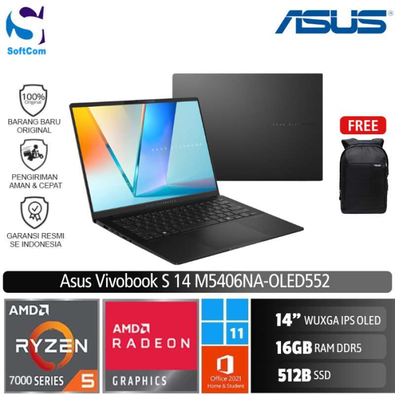 Promo Asus Vivobook S 14 M5406na Oled552 Notebook [r5 7535hs/16gb/512gb ...