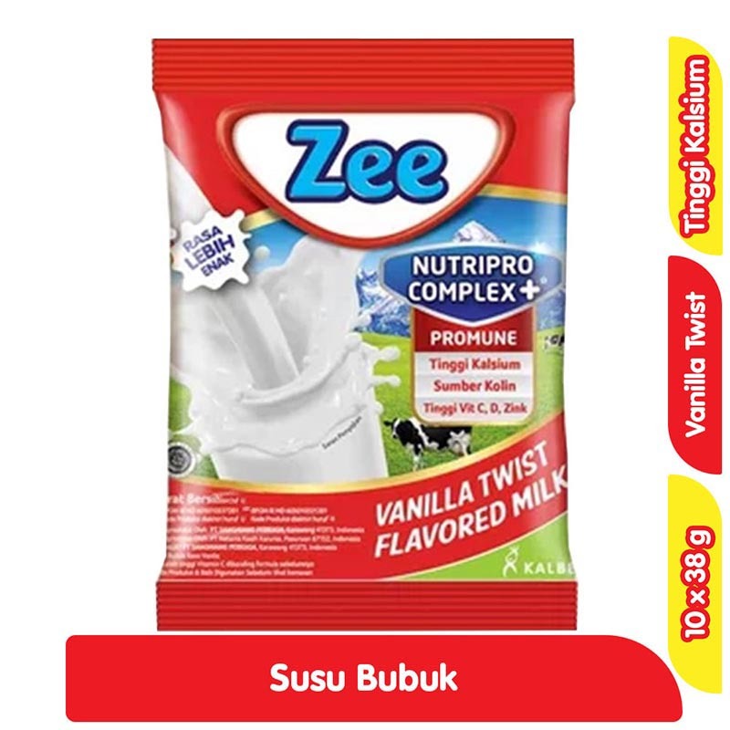 Jual Zee Nutripro Complex Susu Bubuk Vanilla Twist Sachet 10 x 38 g di ...