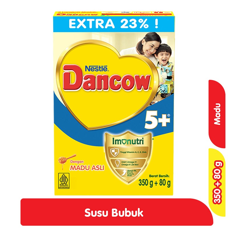 Jual Nestle Dancow 5+ Imunutri Susu Pertumbuhan 5-6 tahun Madu Box 350 ...