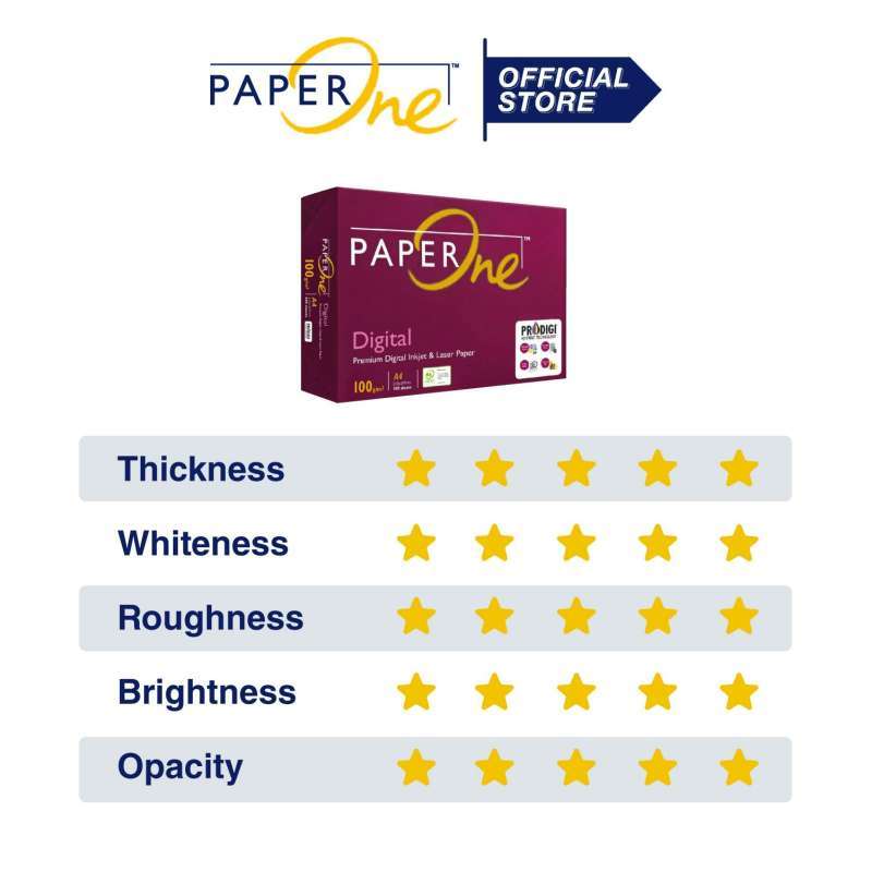 Promo PaperOne Kertas A4 100gr Digital Retail Pack (100 lembar) Kertas ...