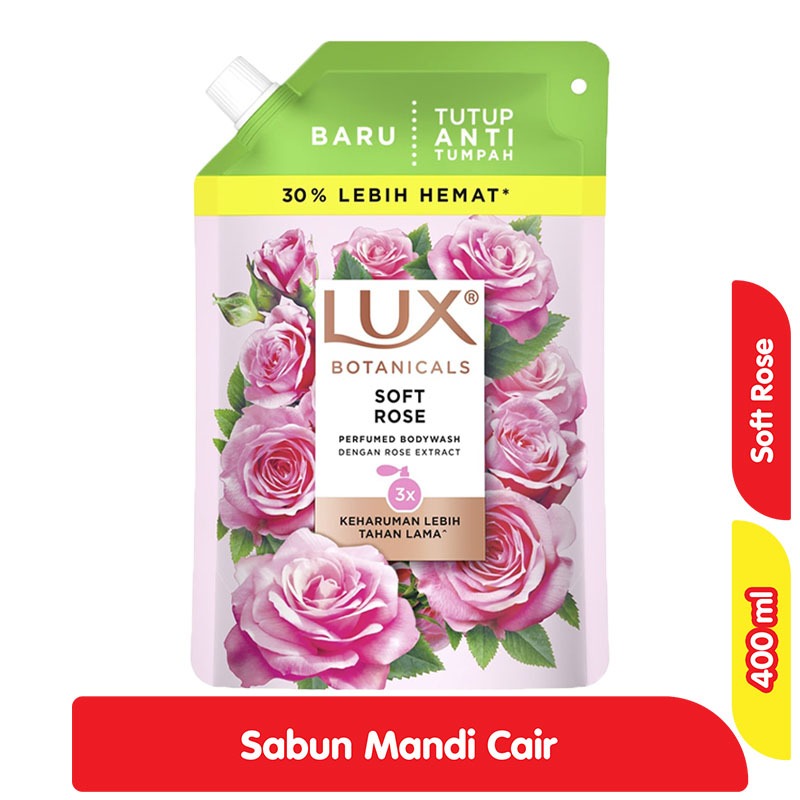 Jual Lux Botanicals Body Wash Soft Rose Refill 400 Ml Di Seller ...