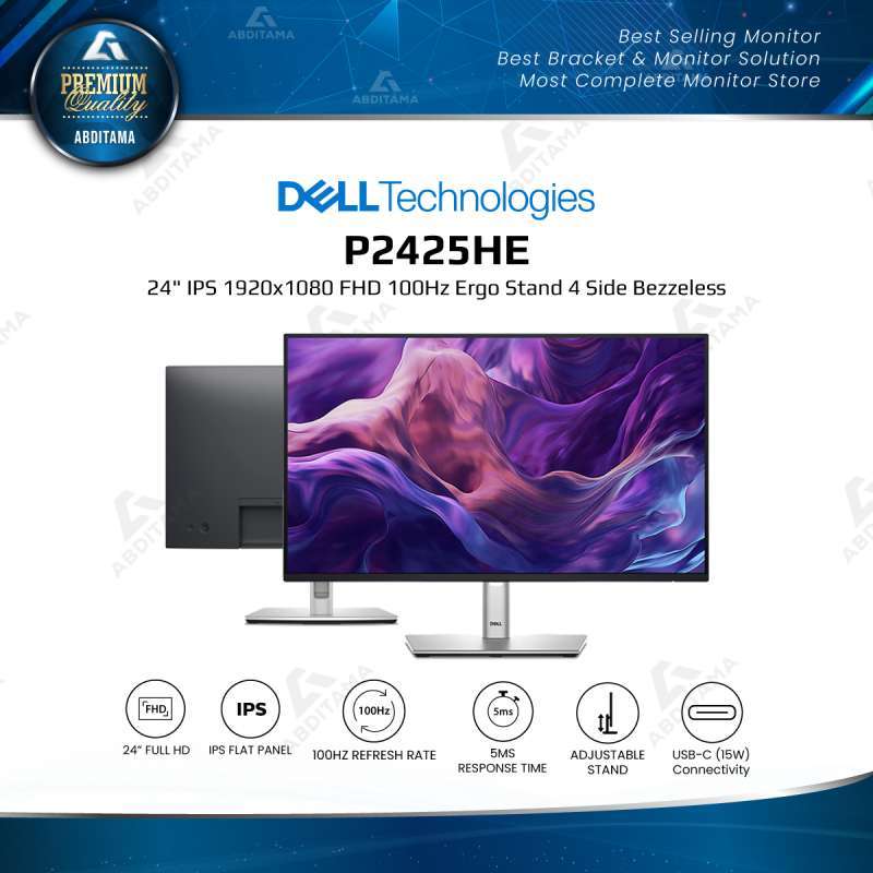 Jual Monitor Dell P2425he 24 Ips 1920x1080 Fhd 100hz Hdmi Dp Usb-c 90w ...