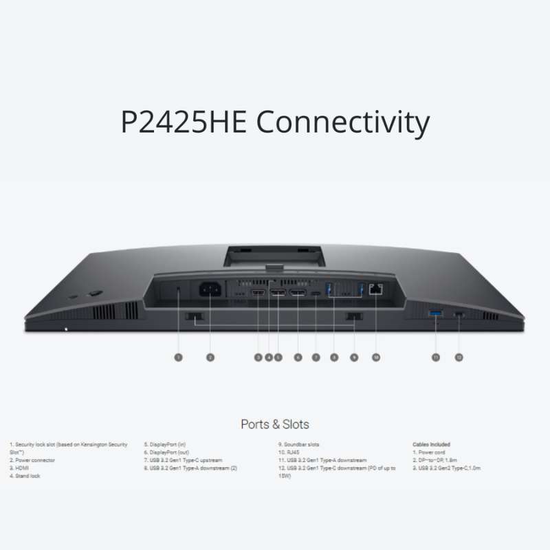 Jual Monitor Dell P2425he 24 Ips 1920x1080 Fhd 100hz Hdmi Dp Usb-c 90w ...